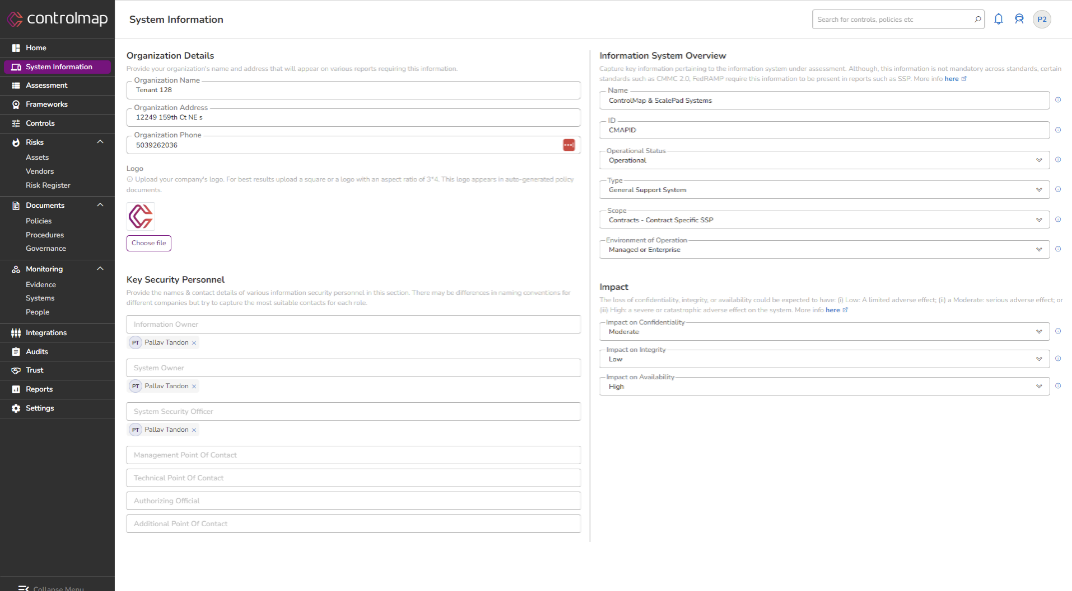 Automate System Security Plans (SSP) directly in ControlMap | ScalePad