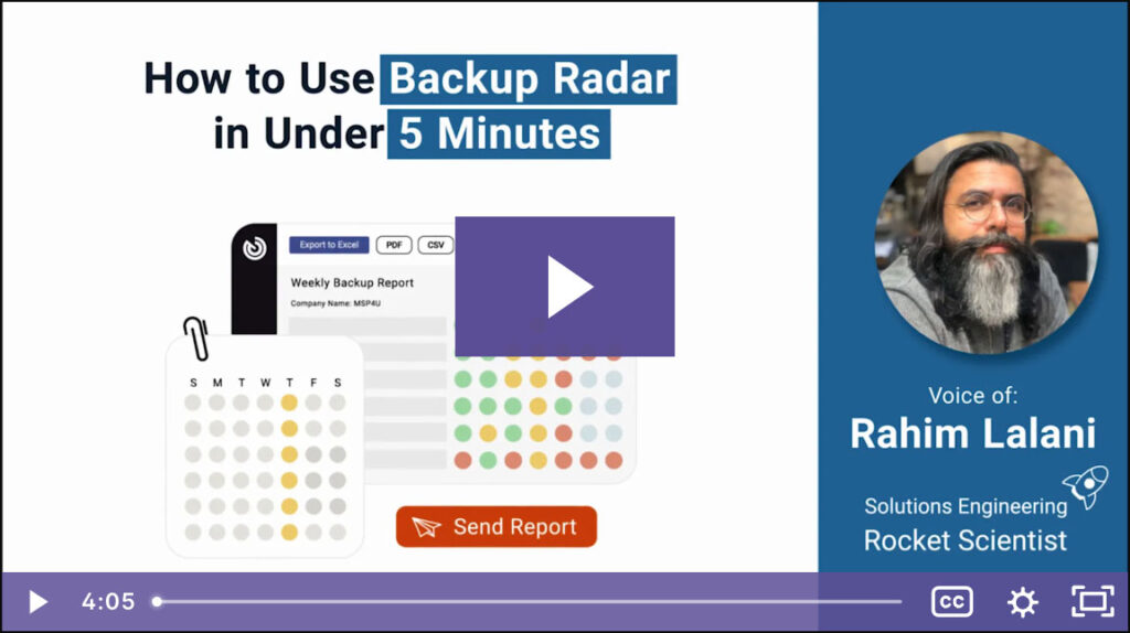 Book a Demo | Backup Radar