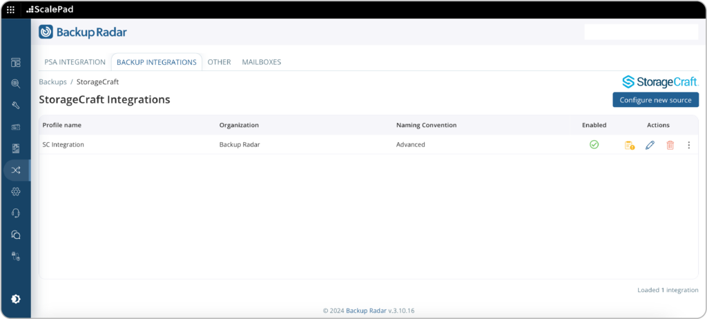 Backup Radar + StorageCraft | ScalePad