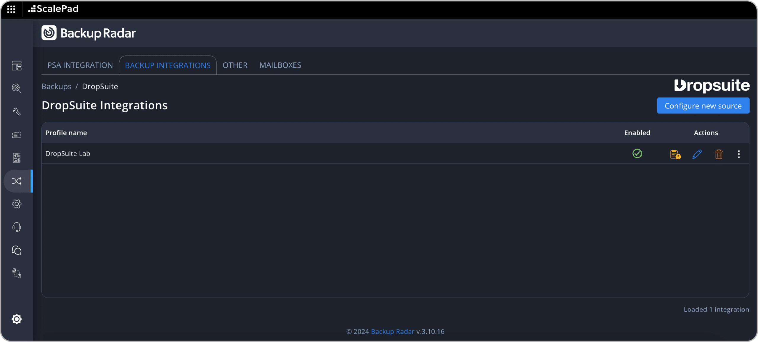 Backup Radar + Dropsuite | ScalePad