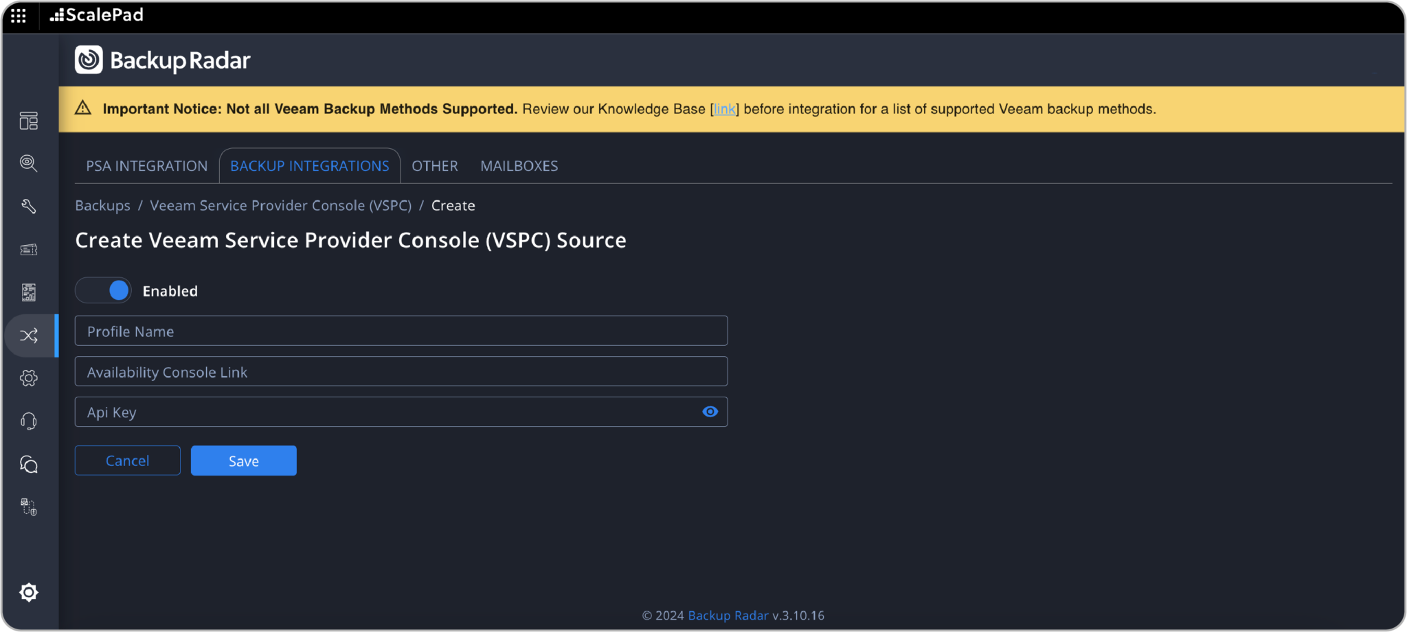 Backup Radar + Veeam | ScalePad
