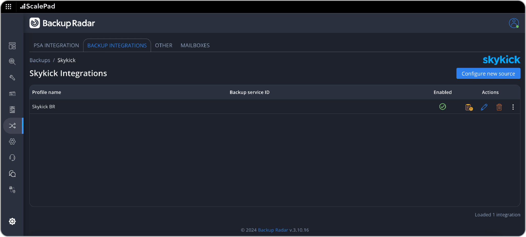 Backup Radar + Skykick | ScalePad